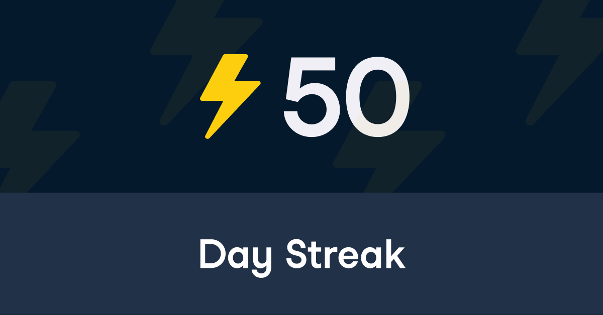 I just reached 50 days of learning on DataCamp 💪